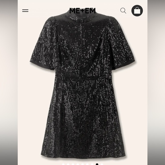 ME+EM | Dresses | Me Em Silkblend Velvet Sequin Mini Shift Dresssequin ...